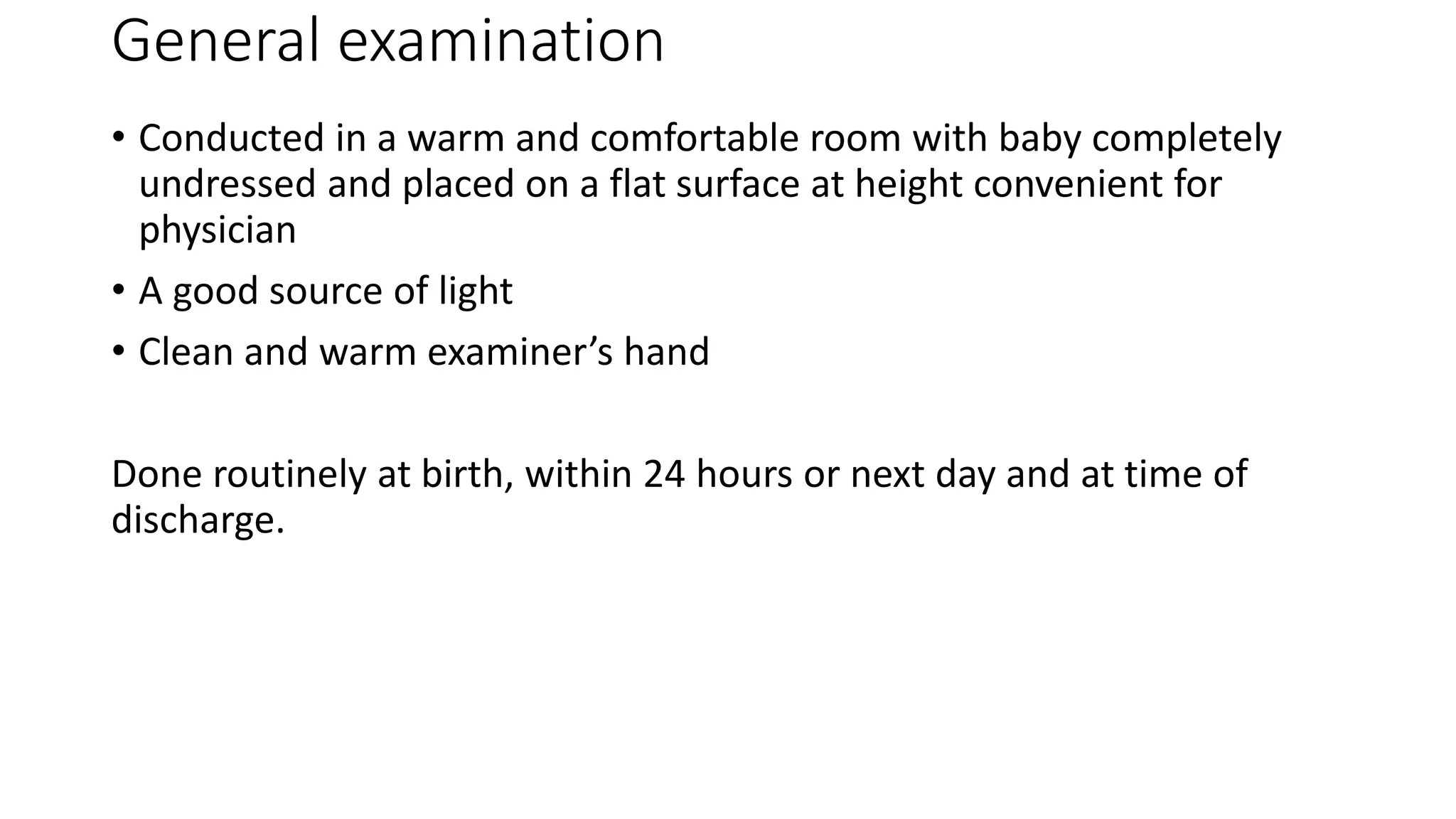 Newborn examination | PPTX