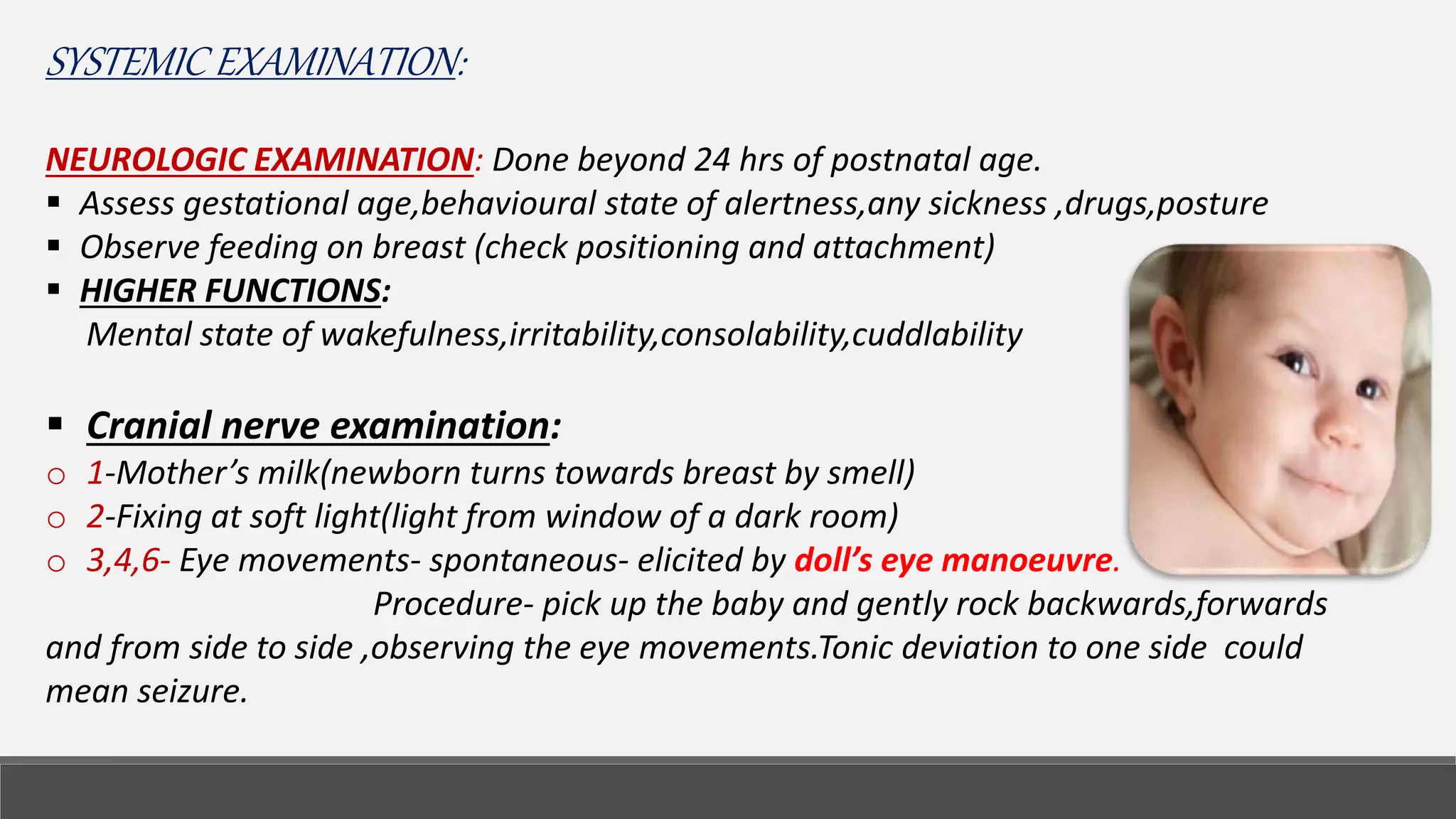 NEWBORN EXAMINATION-REFLEXES.pptx | Pregnancy | Reproductive Health