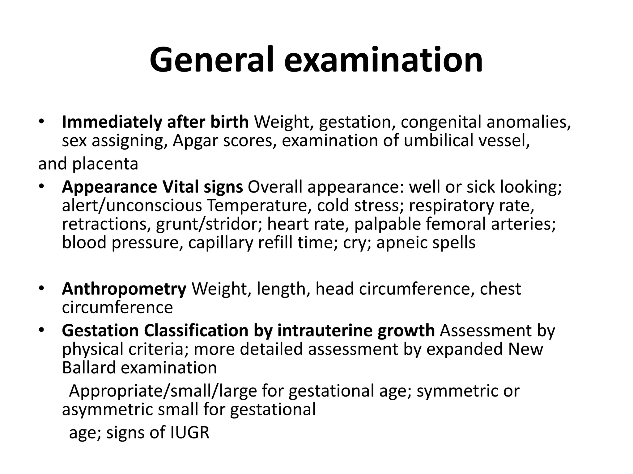 Newborn history and examination | PPTX