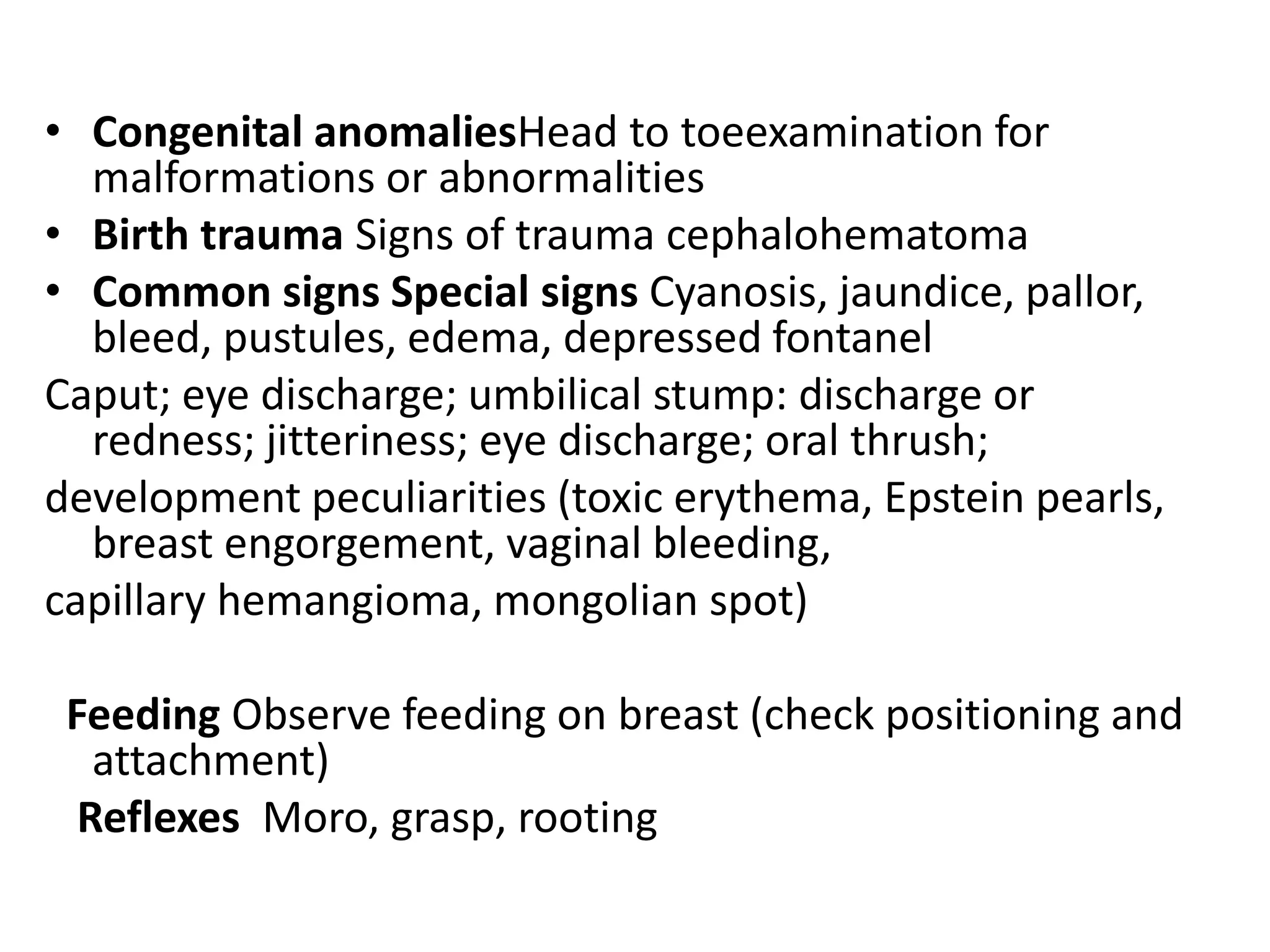 Newborn history and examination | PPTX