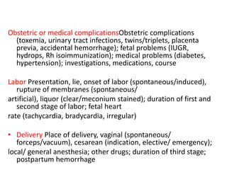 Newborn history and examination | PPTX