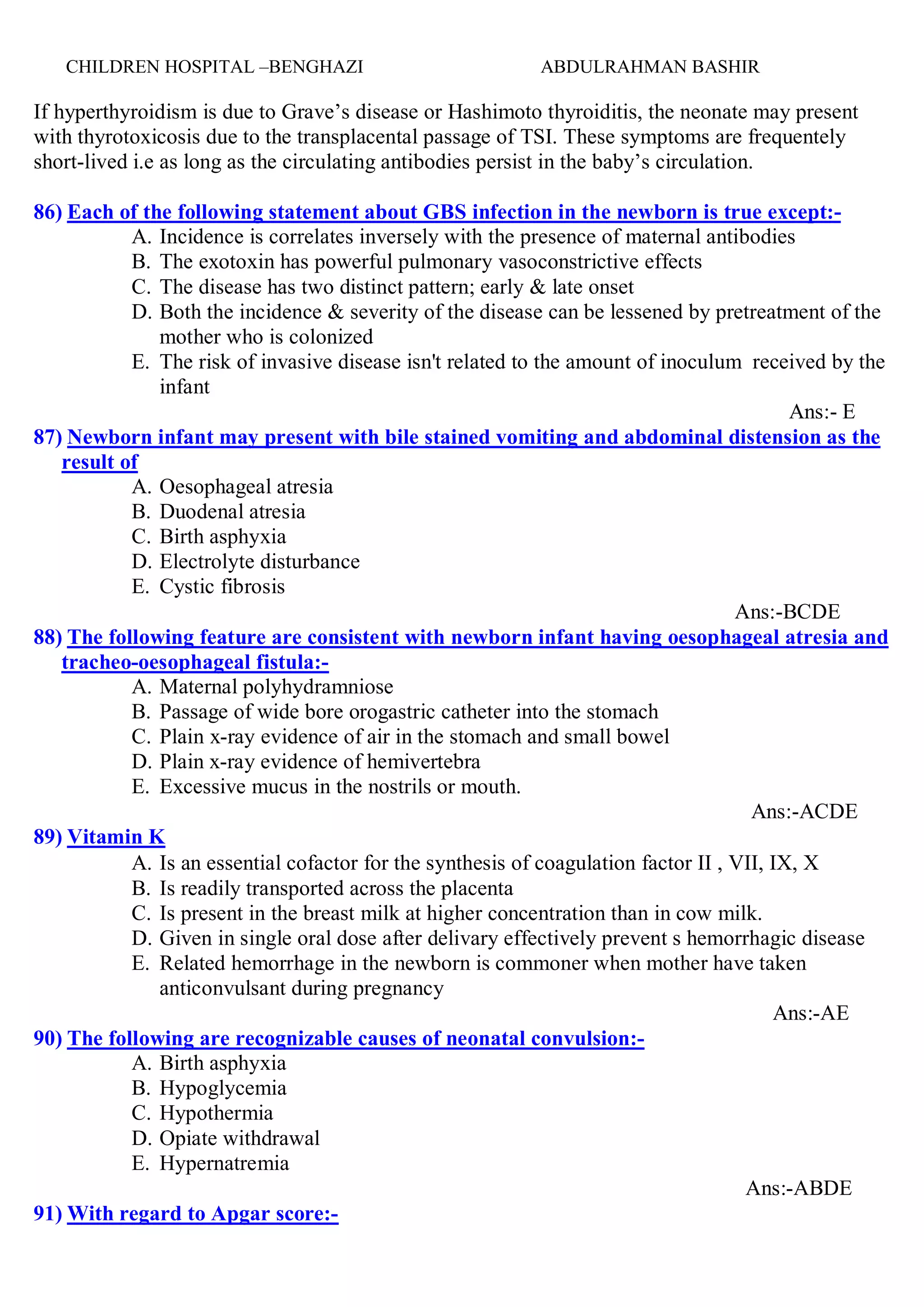 Newborn mcq | PDF