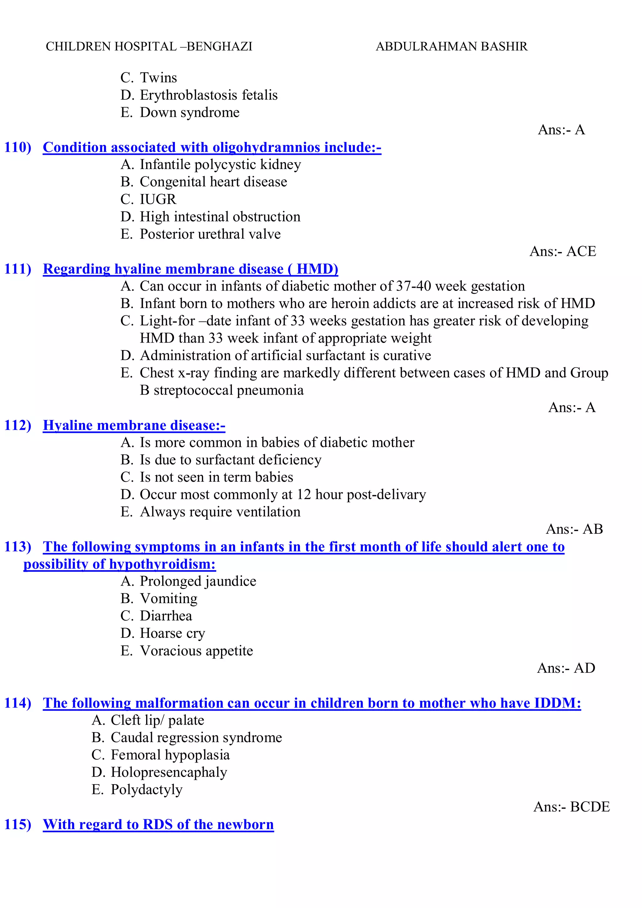 Newborn mcq | PDF