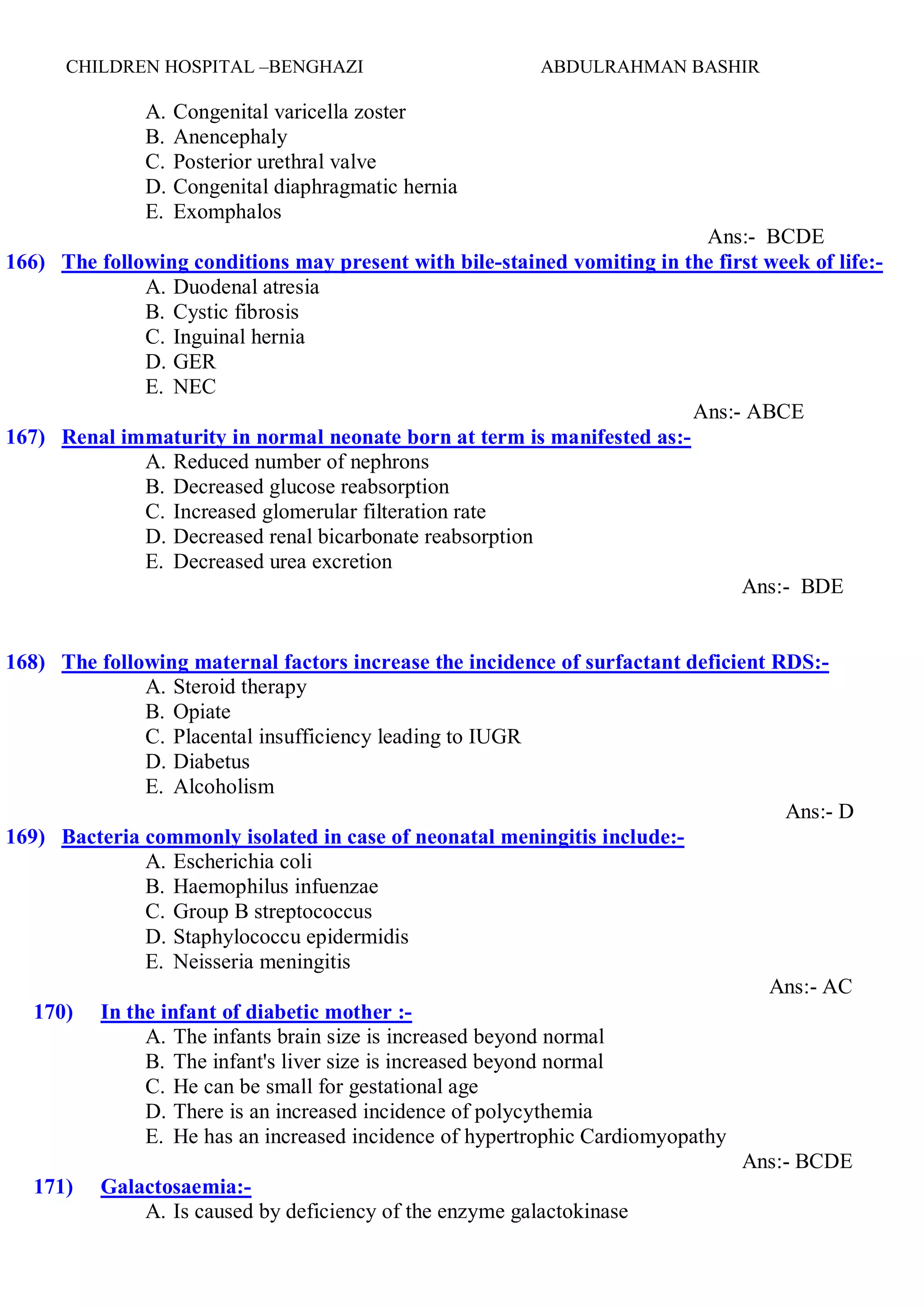 Newborn mcq | PDF