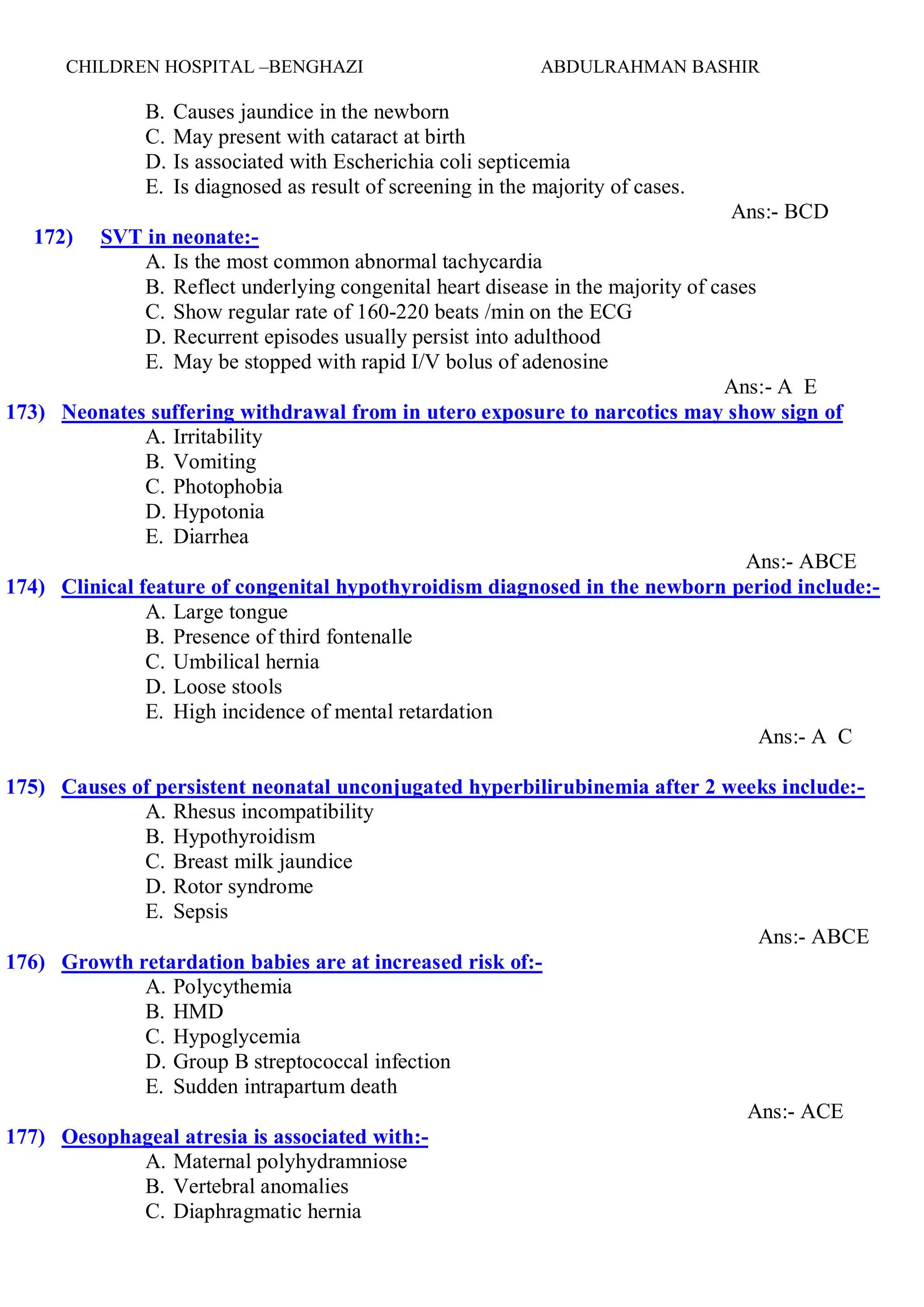 Newborn mcq | PDF
