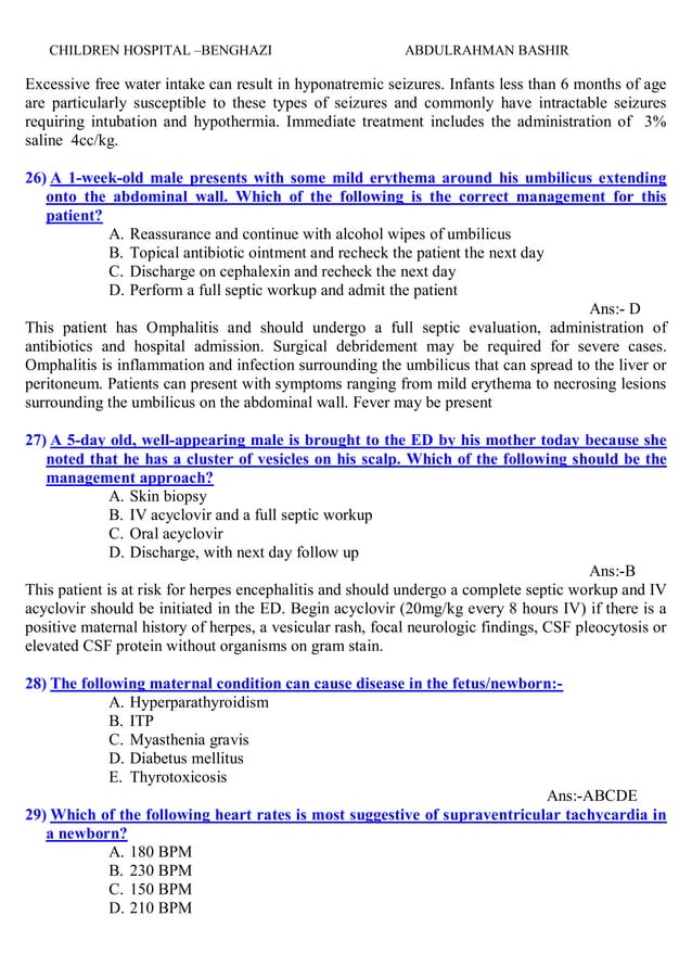 Newborn mcq | PDF | Pregnancy | Reproductive Health