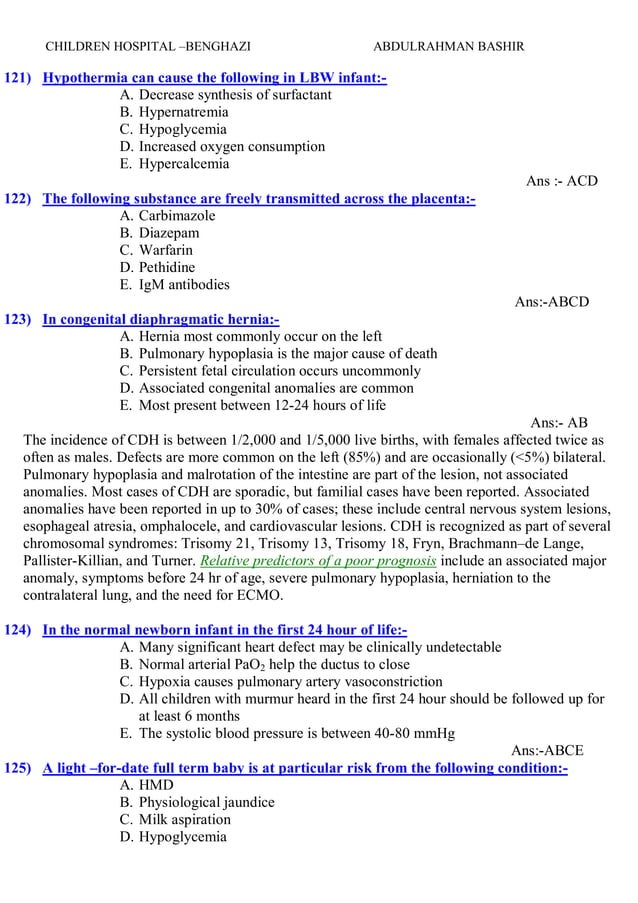 Newborn mcq | PDF | Pregnancy | Reproductive Health