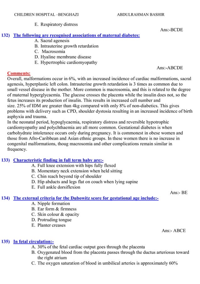 Newborn mcq | PDF | Pregnancy | Reproductive Health