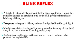 NEWBORN REFLEXES/ PRIMITIVE REFLEXES | PPTX