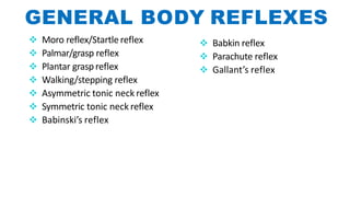 NEWBORN REFLEXES/ PRIMITIVE REFLEXES | PPTX
