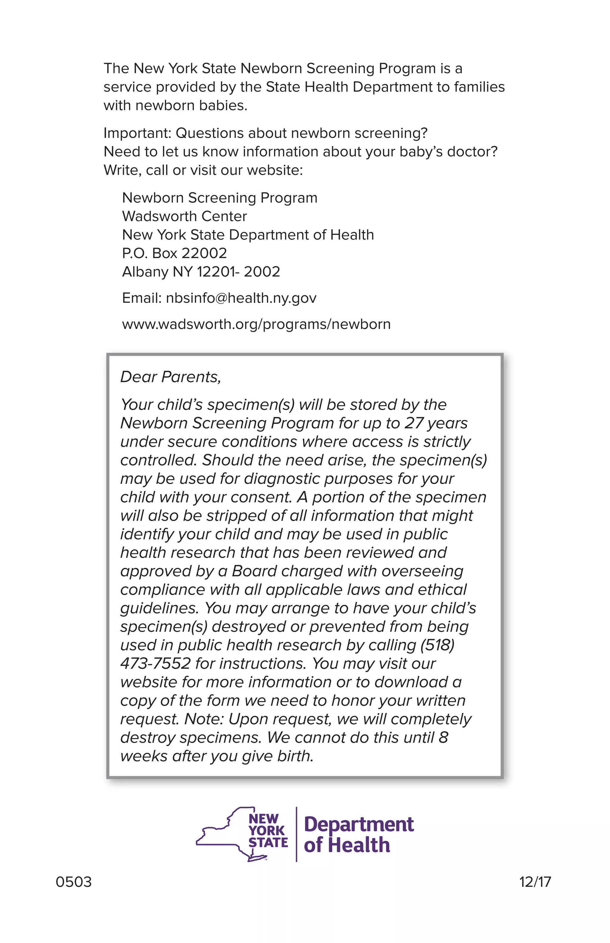Newborn screening | PDF