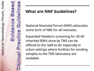 New Born Screening -Current Recommendations.pptx
