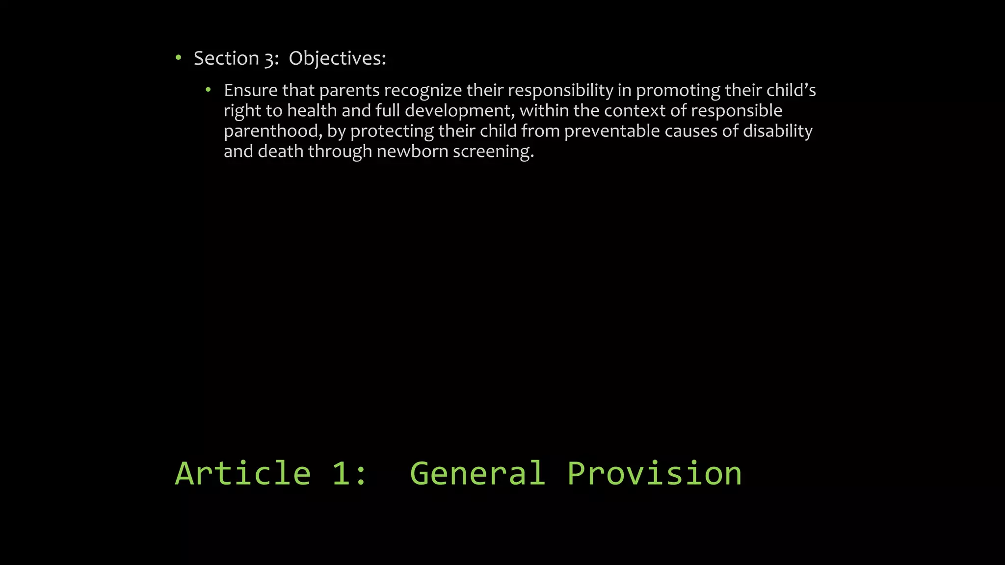 Newborn screening laboratory laws | PPTX