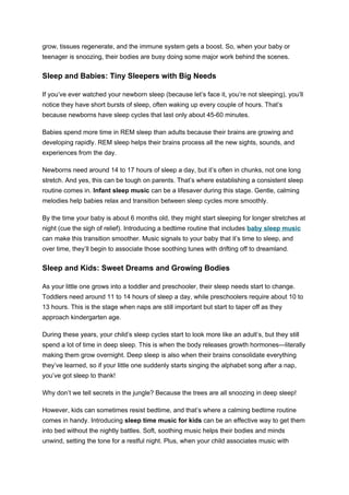 Sleep & sleep cycles: Babies, Kids, Teens | PDF