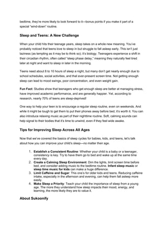 Sleep & sleep cycles: Babies, Kids, Teens | PDF