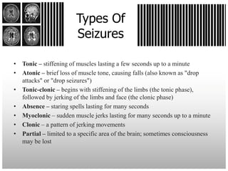 Types Of Seizures Myeshi Briley,HS-BCP | PDF