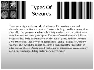 Types Of Seizures Myeshi Briley,HS-BCP | PDF