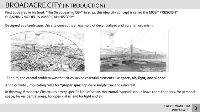Broadacre City by Frank Lloyd Wright | PPTX | Land and Farms | Real Estate