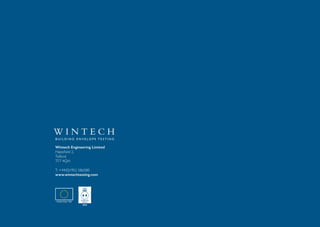 Wintech Engineering Limited - Brochure 2014 | PDF