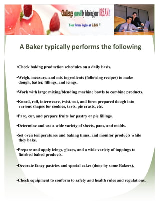 Course Schedule | PDF | Desserts and Baking | Food & Drink