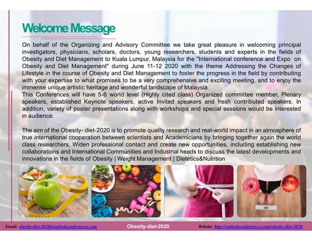 Obesity Conference | Obesity Meetings -Obesity Diet 2020 | PPT