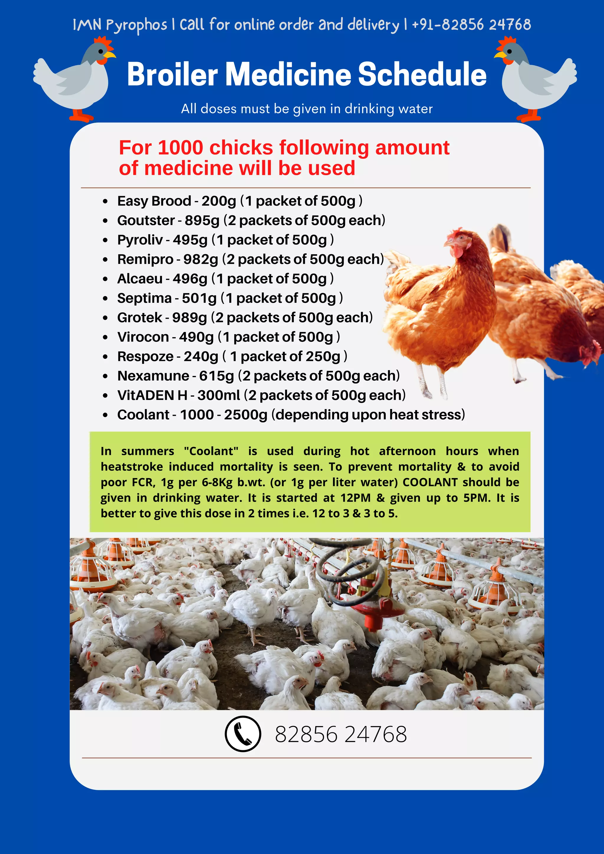Broiler Medicine Schedule Chart - Broiler Farming Made Easy | PDF