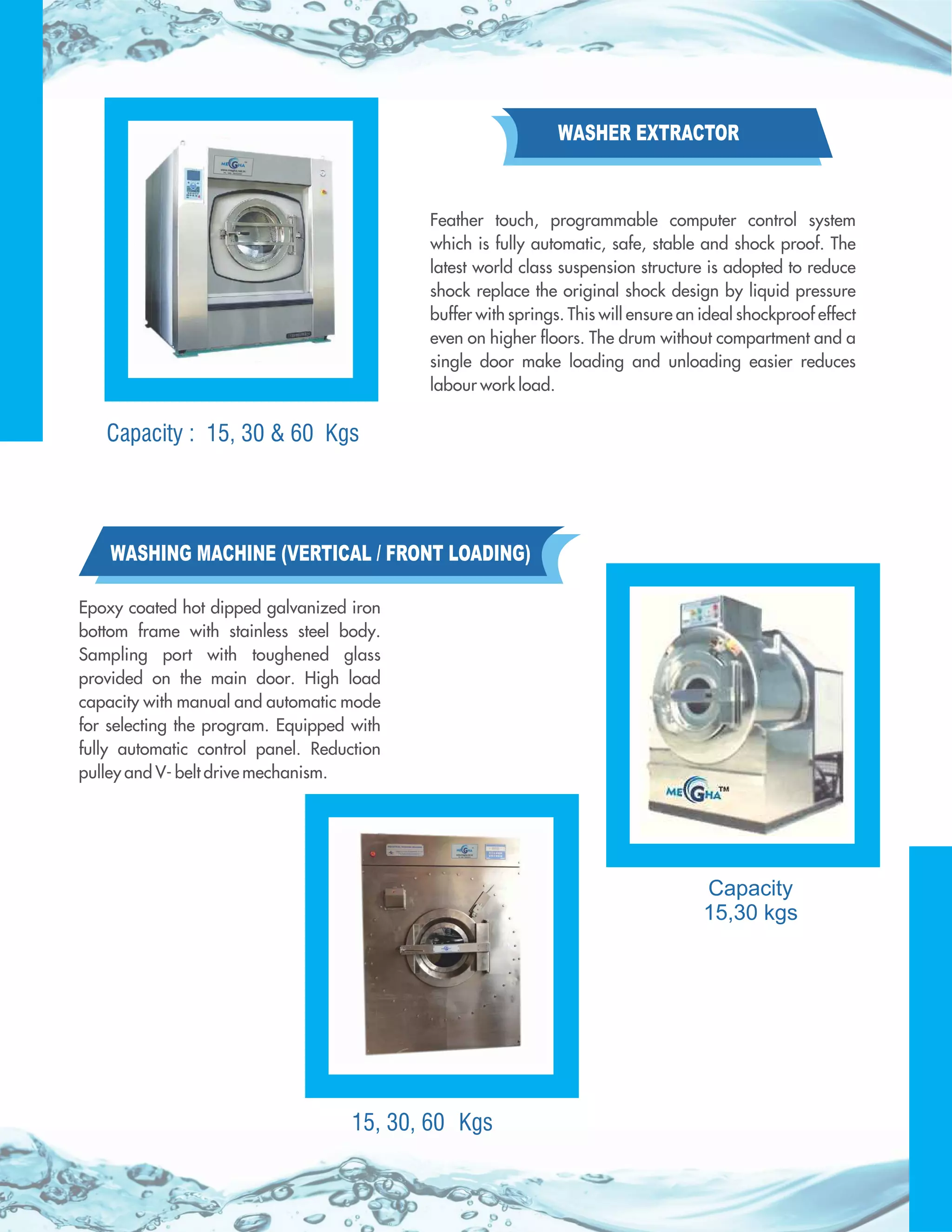 WASHING MACHINE AND SPOTTING MACHINE By Megha Laundry Equipments ...