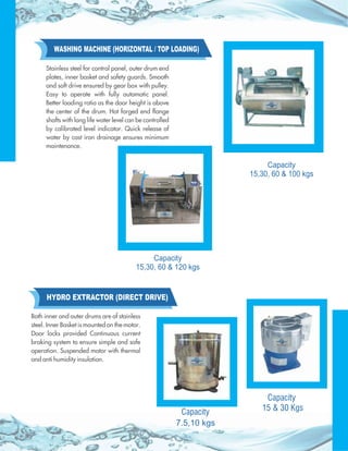 WASHING MACHINE AND SPOTTING MACHINE By Megha Laundry Equipments ...