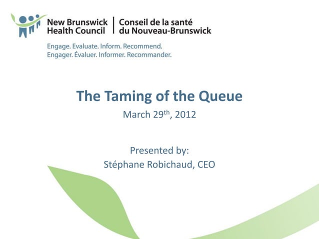 New Brunswick Health Council | PPT