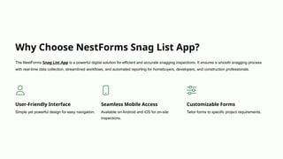 New Build Snagging List Survey with NestForms Snag List App | PPTX