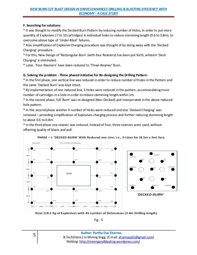 New burn cut blast design in drives enhances drilling blasting effici…