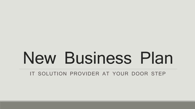 Introduction to Business Plan | PPTX