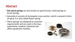 Flat Spiral Springs used in Toys | PPTX