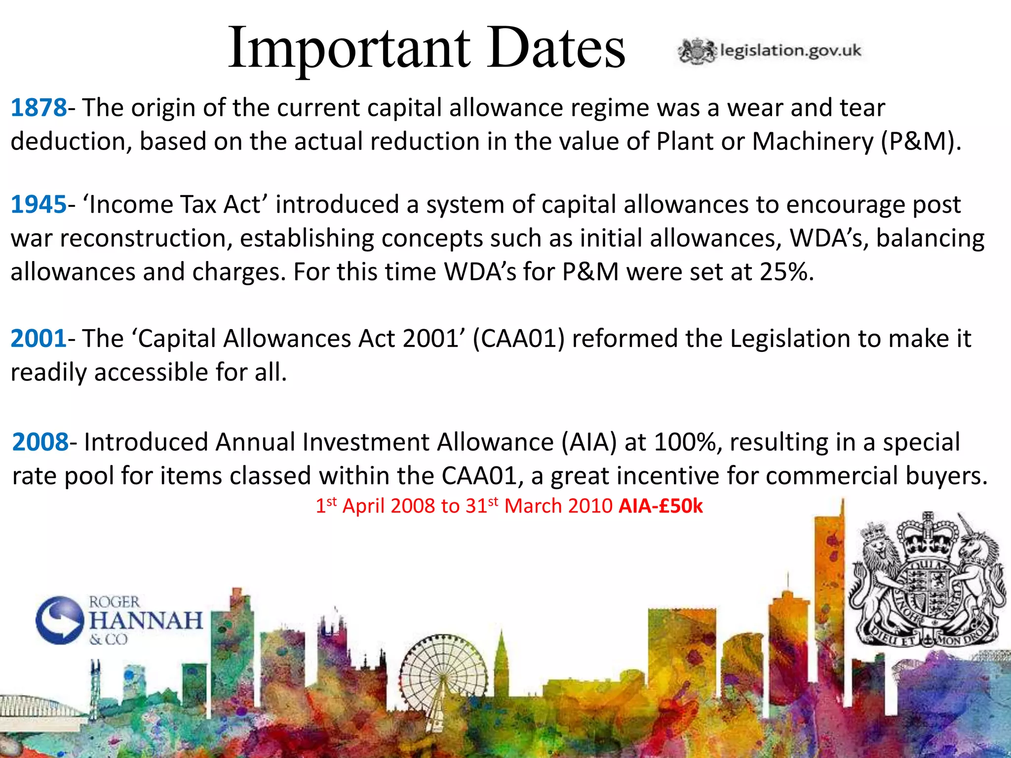 New Capital Allowances Slide Show Presentation | PPTX