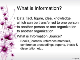 INFORMATION SOURCES FOR CAREER | PPT