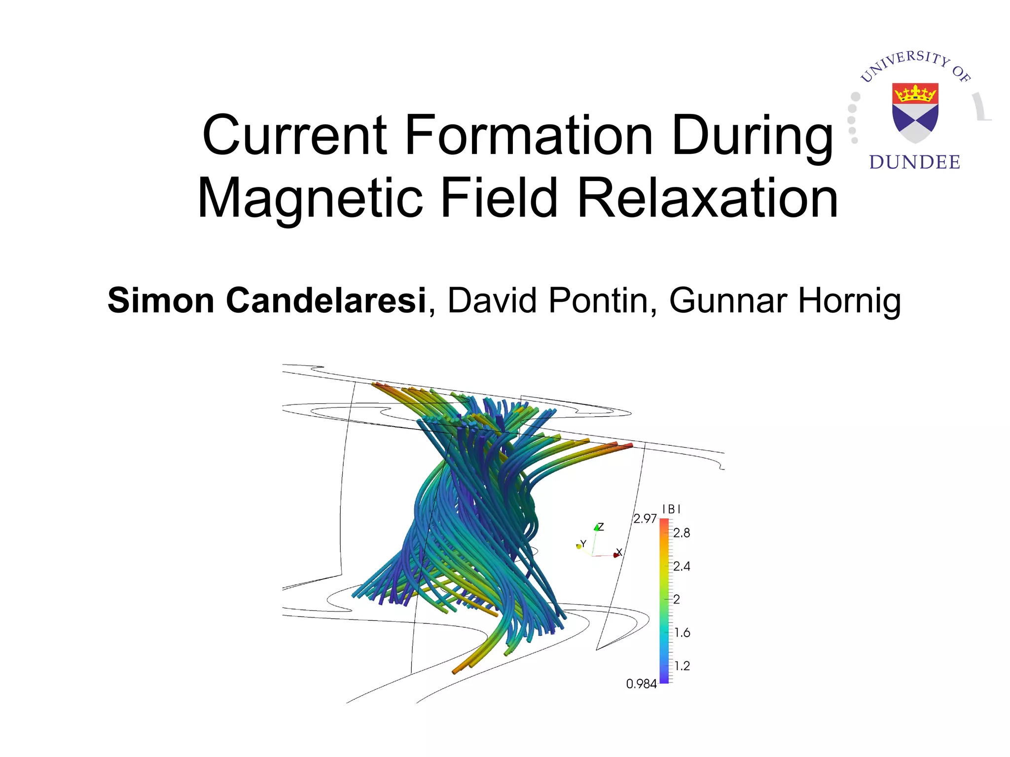 Current Formation During Magnetic Field Relaxation | PPT