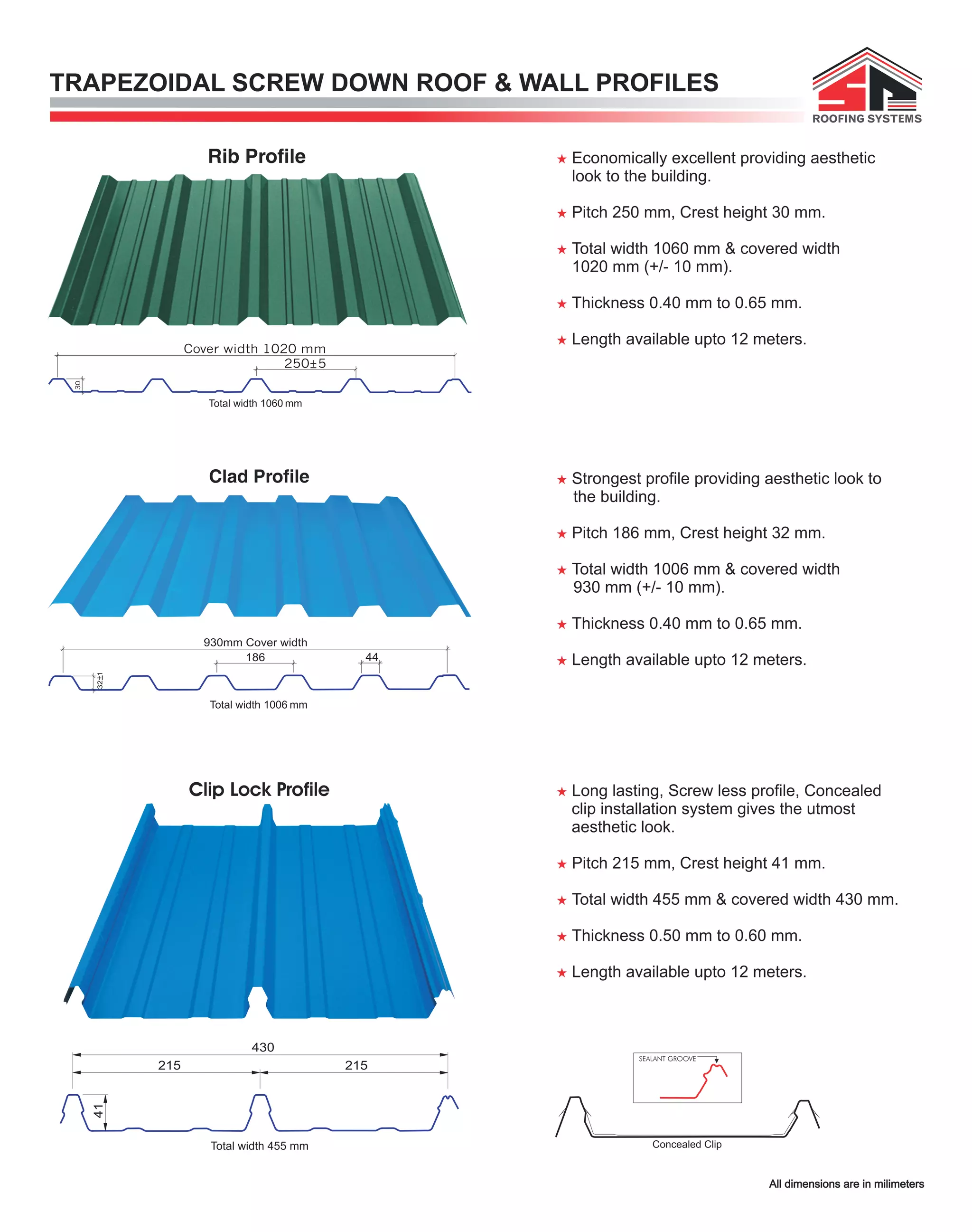 Roof and Wall Profile By SP Color Roofings India | PDF | Automotive ...