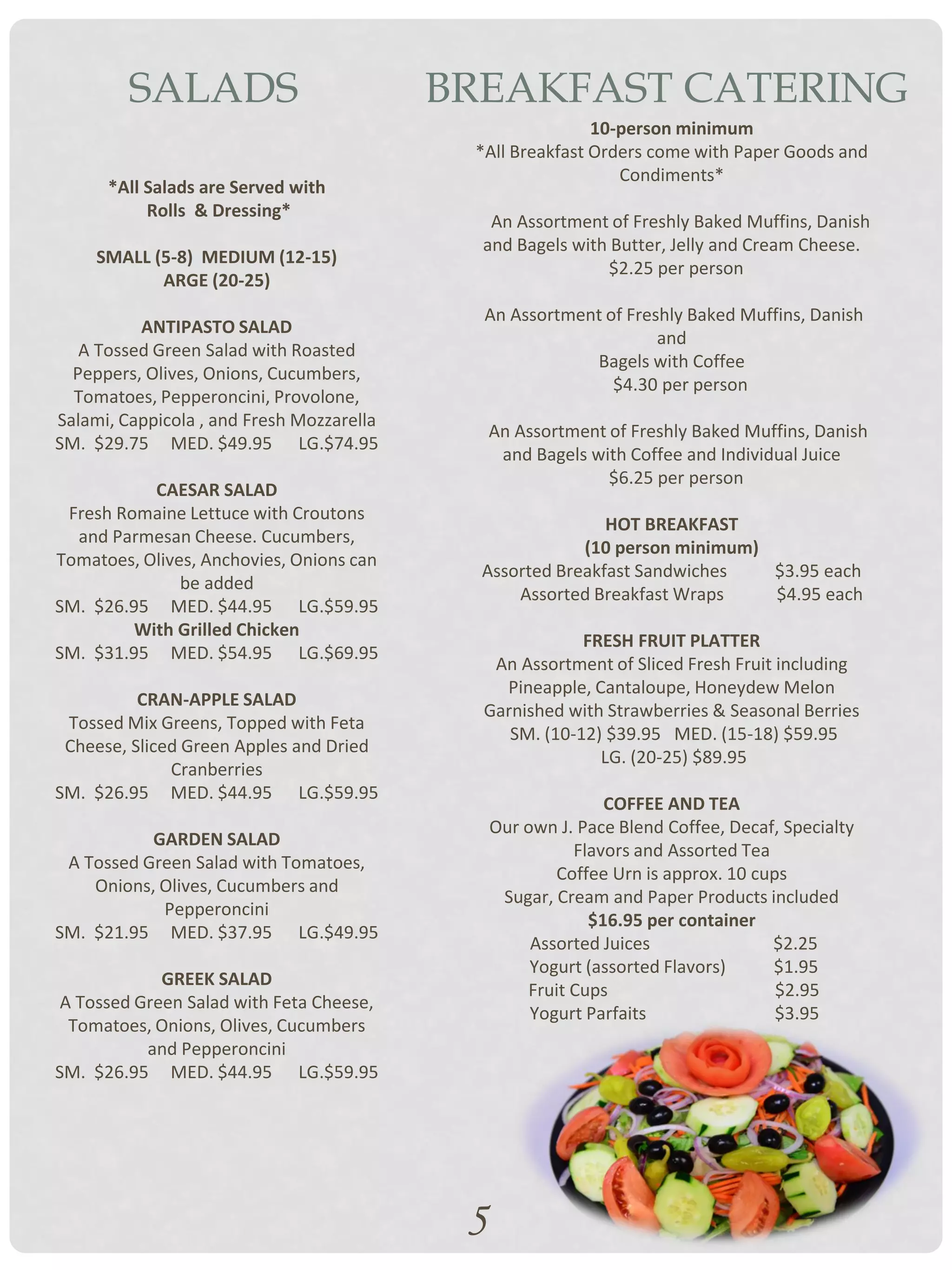 CATERING MENU | PDF