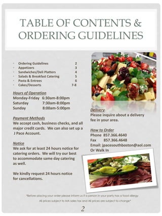 CATERING MENU | PDF