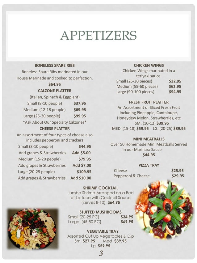 CATERING MENU | PDF