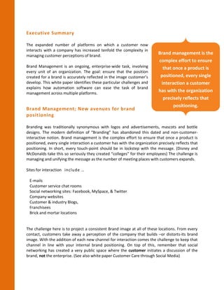 New challenges in brand management some automation solutions | PDF