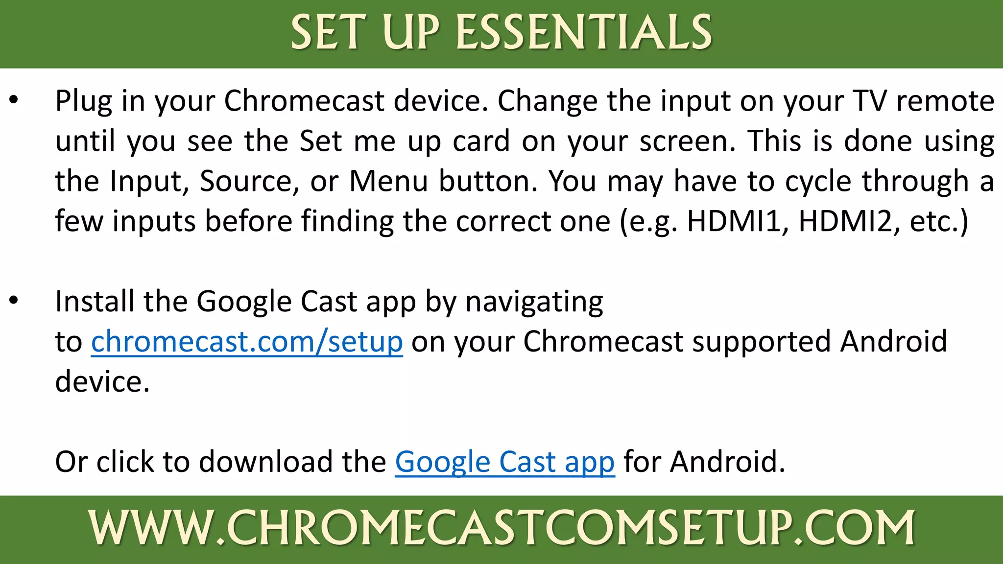 Advanced Guide: New Chrome cast com setup Tutorial | PPT