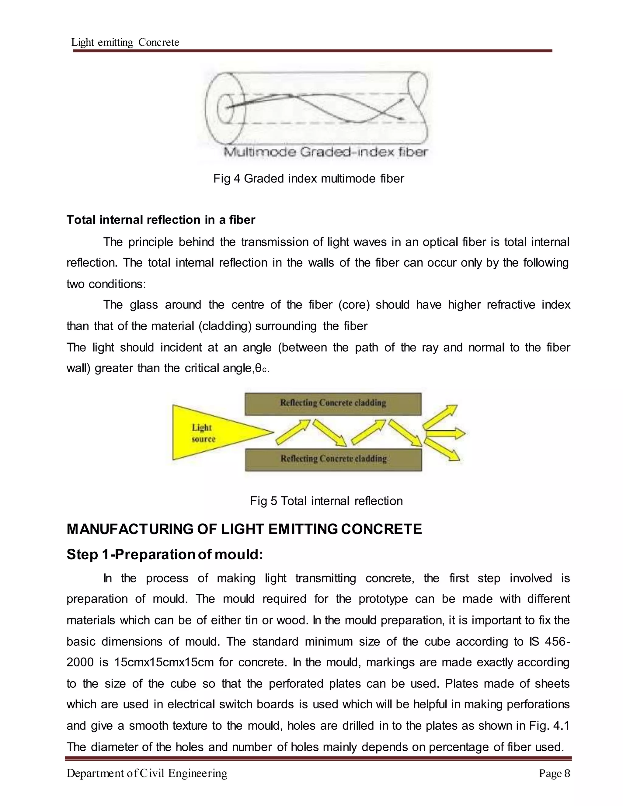 Light emitting concrete [OR] Translucent concrete | DOCX