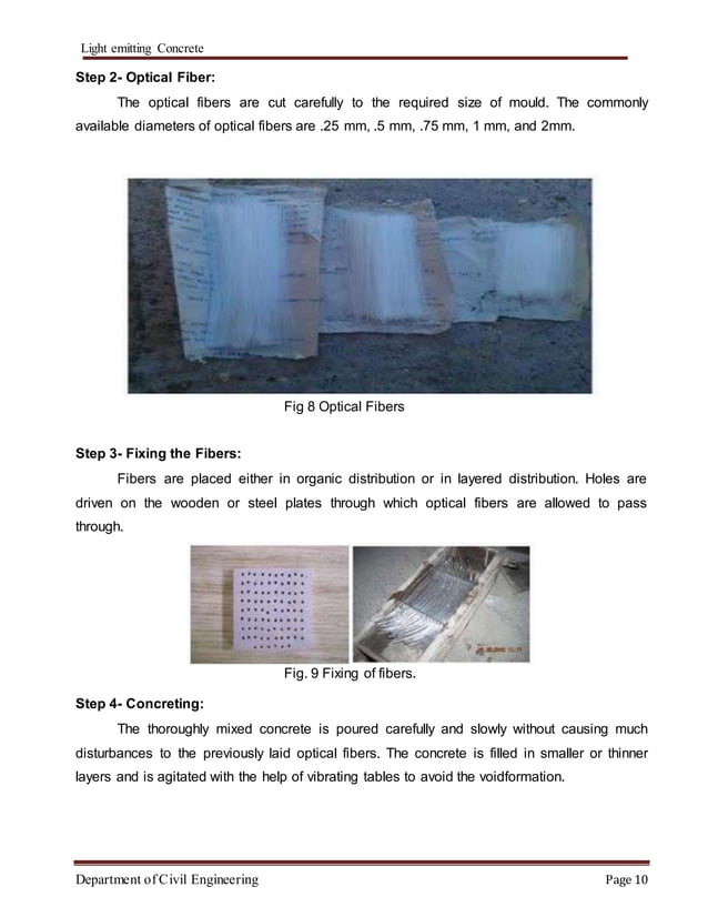 Light emitting concrete [OR] Translucent concrete | DOCX | Civil ...