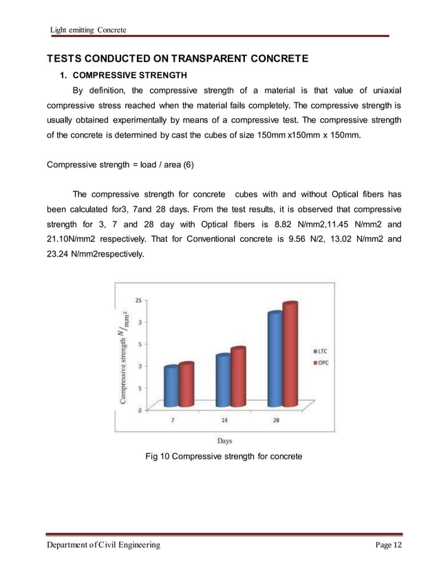Light emitting concrete [OR] Translucent concrete | DOCX | Civil ...