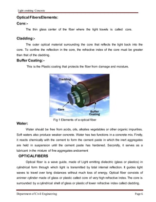Light emitting concrete [OR] Translucent concrete | DOCX