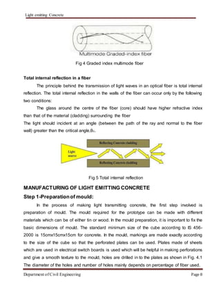 Light emitting concrete [OR] Translucent concrete | DOCX