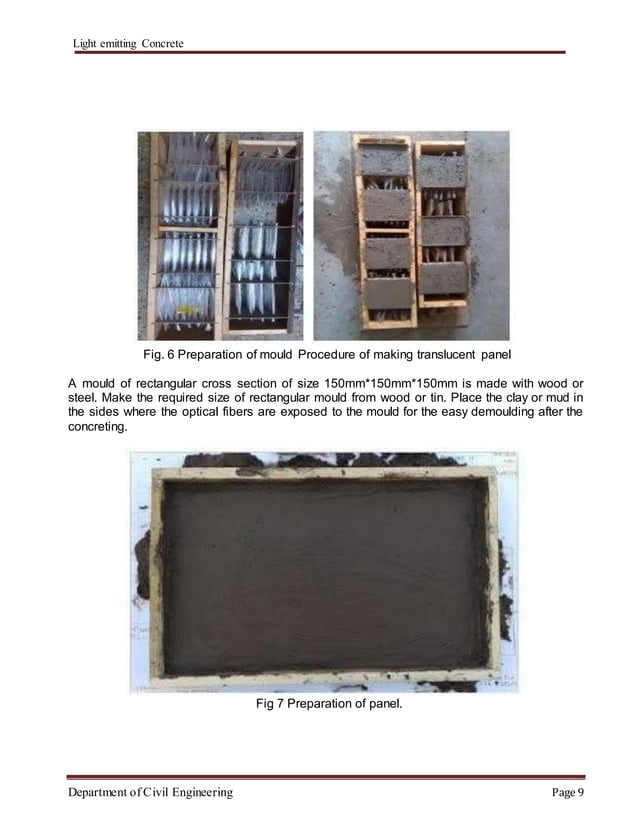 Light emitting concrete [OR] Translucent concrete | DOCX | Civil ...