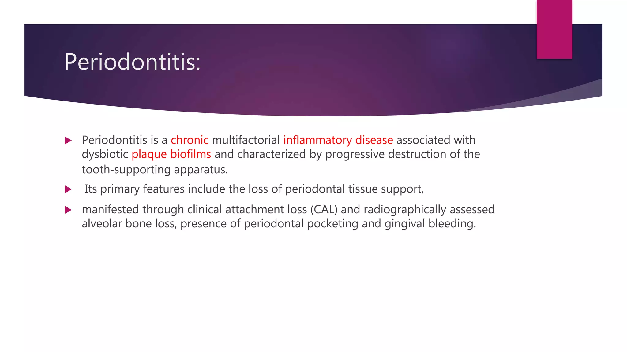 New classification of periodontal disease | PPTX