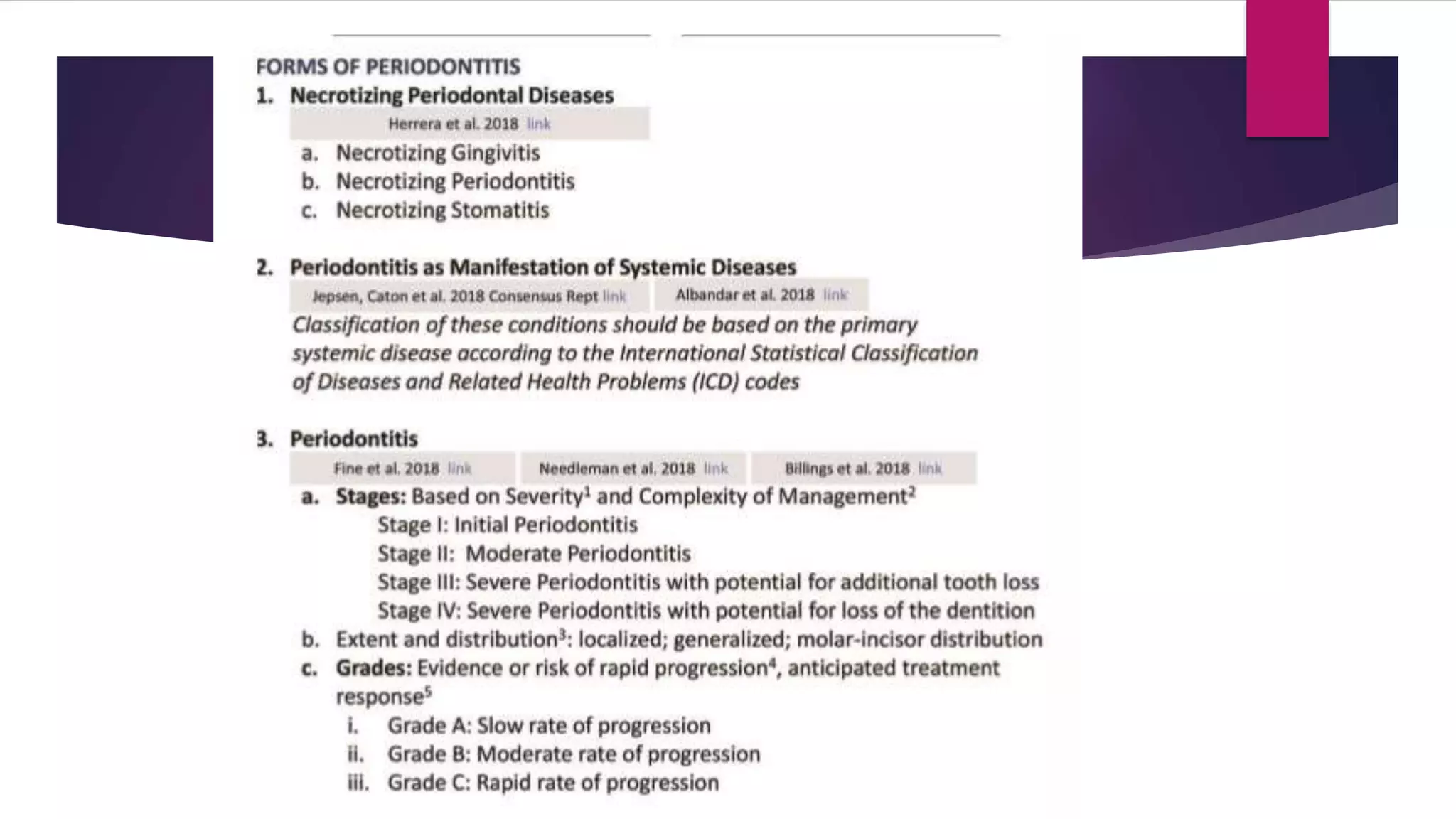 New classification of periodontal disease | PPTX